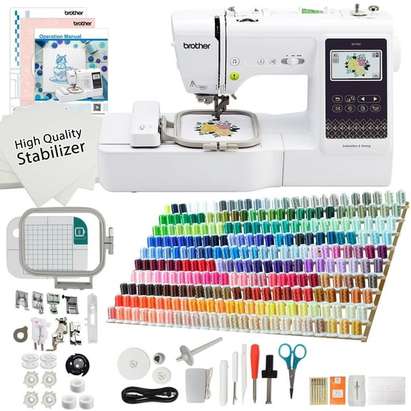 Brother SE700 Beginner Home Sewing and Embroidery Machine with Bonus ...