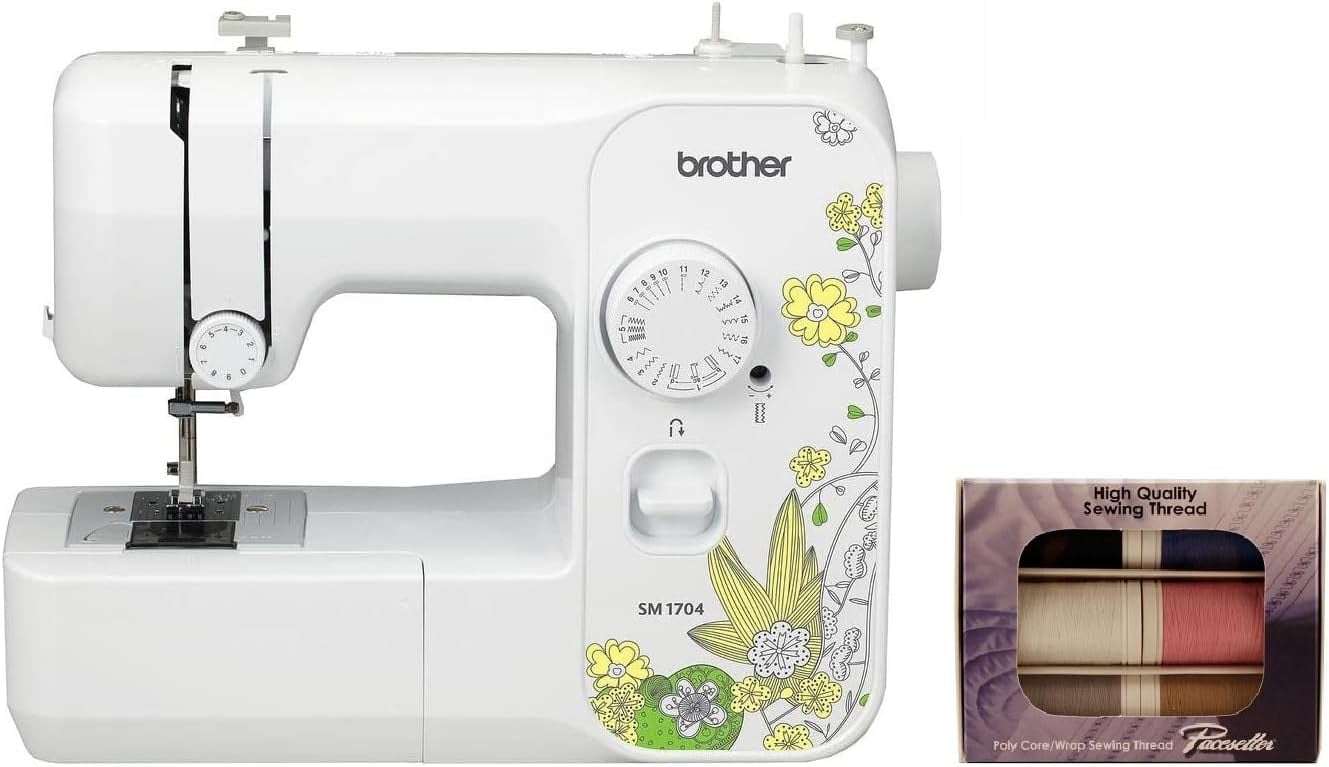Brother SM1704 17-Stitch Free Arm Sewing Machine and SASC706 6-Piece ...