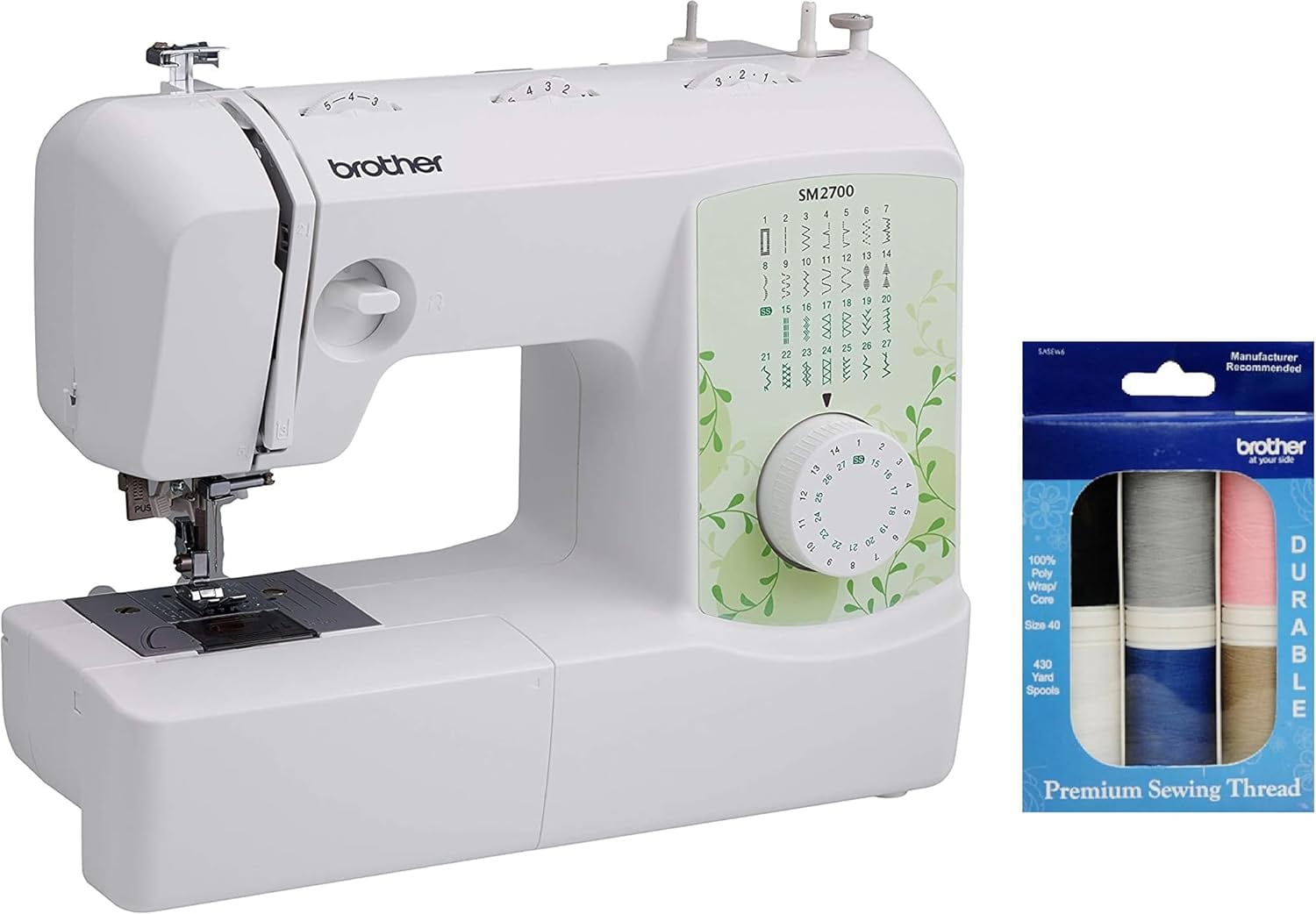 Brother SM2700 27-Stitch Free Arm Sewing Machine and 6-Piece Premium ...