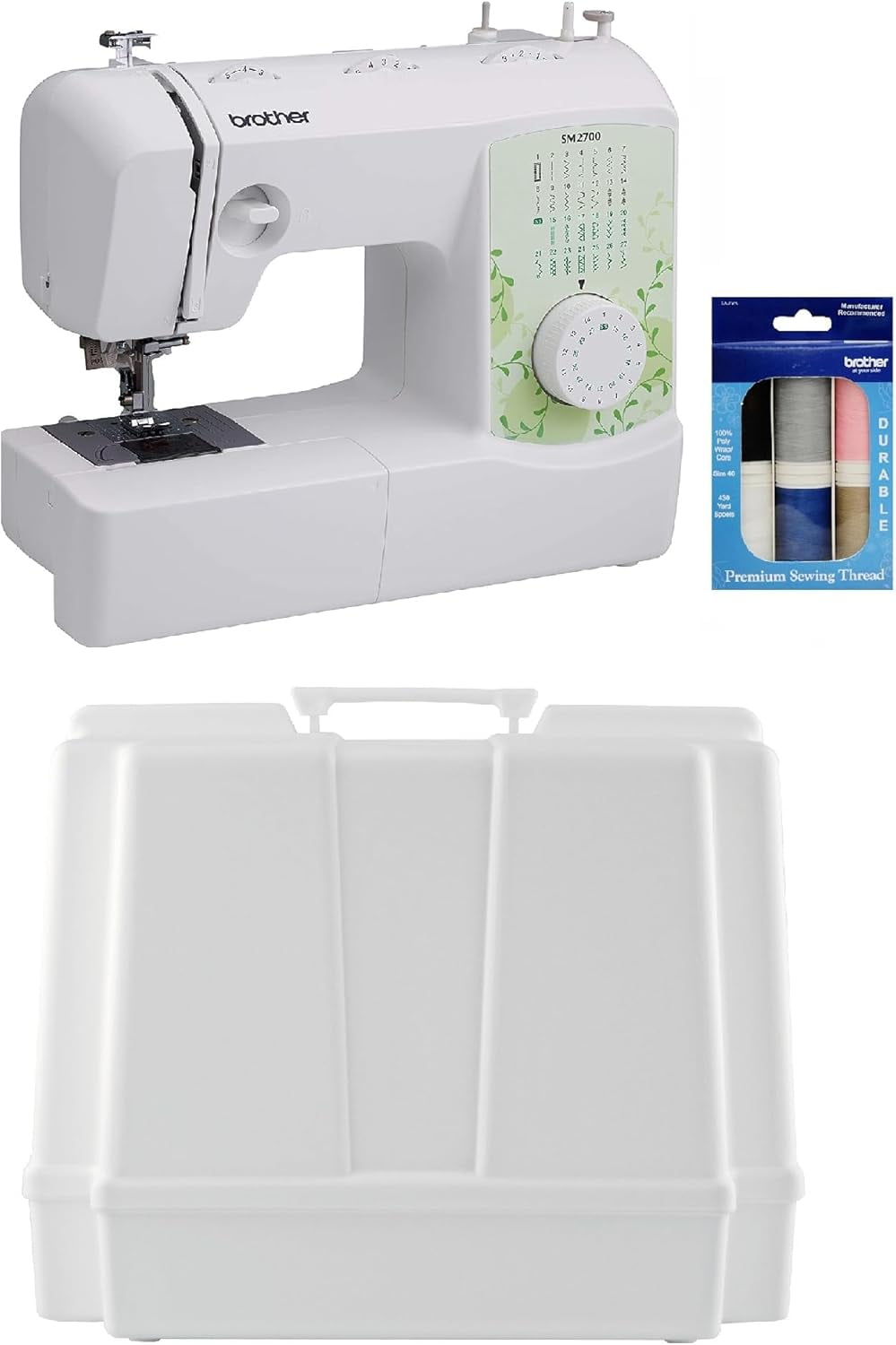 Brother SM2700 27-Stitch Free Arm Sewing Machine and Hard Plastic ...