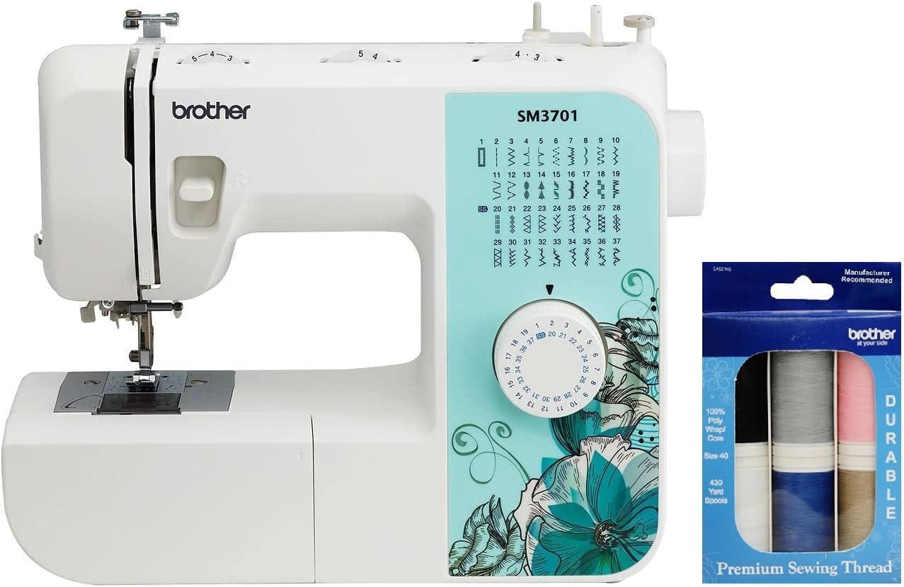 Brother SM3701 37-Stitch Free Arm Sewing Machine and 6-Piece Premium ...