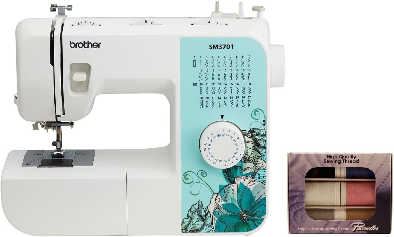 Brother SM3701 37-Stitch Free Arm Sewing Machine and SASC706 6-Piece ...
