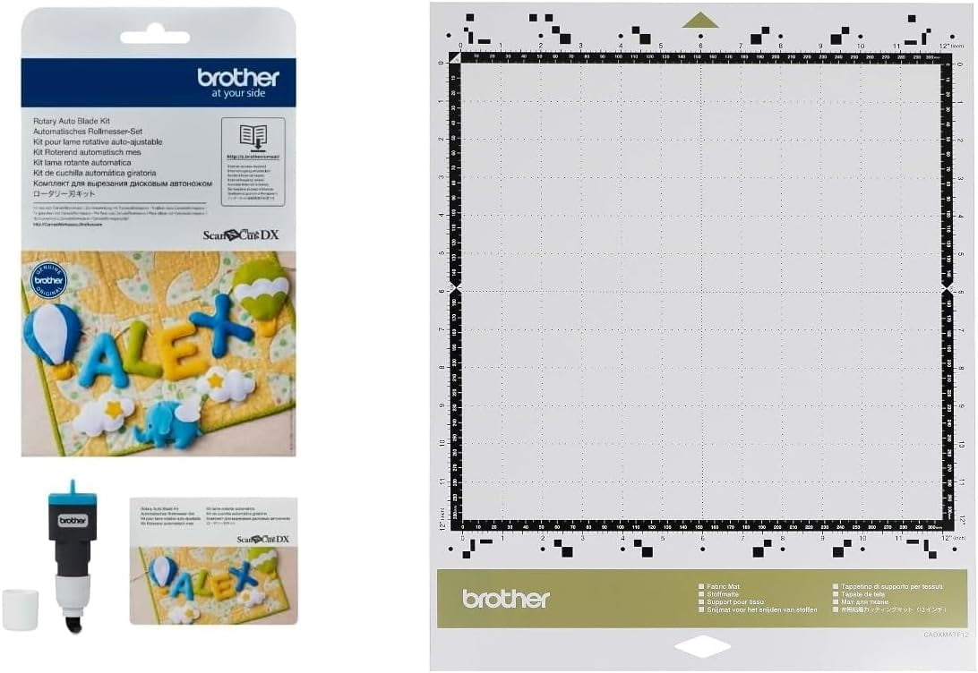 Brother ScanNCut DX Rotary Auto Blade Kit CADXRBKIT1 and Fabric Mat ...