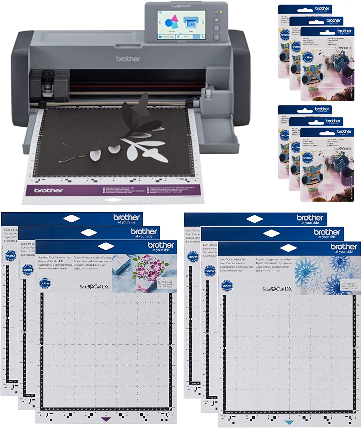 Brother ScanNCut SDX125EGY DIY Cutting Machine with Scanner, 3 Standard ...