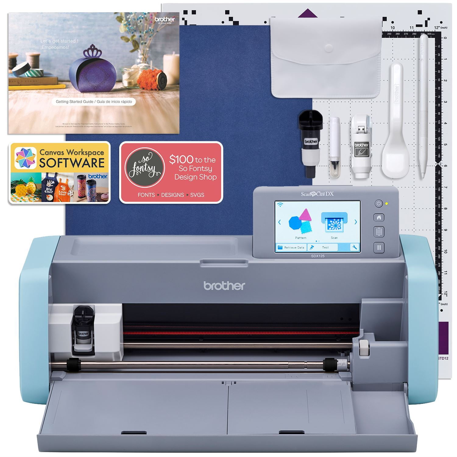 Brother ScanNCut SDX125e Wireless Cutting Machine with Auto-Blade ...