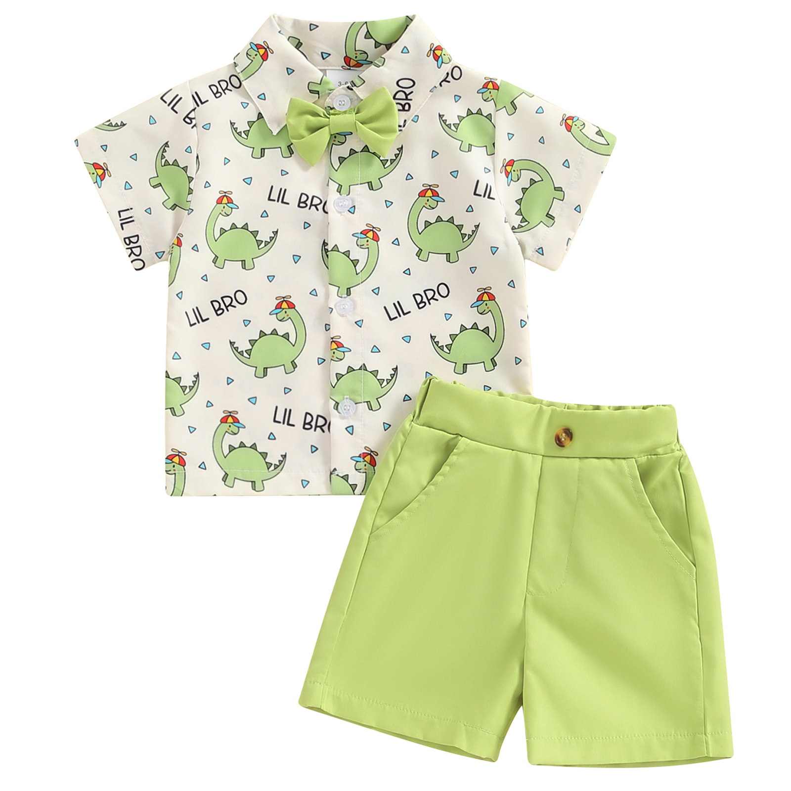 Brother Sister Matching Outfits Dinosaur Print Button Down Tops Shirt ...