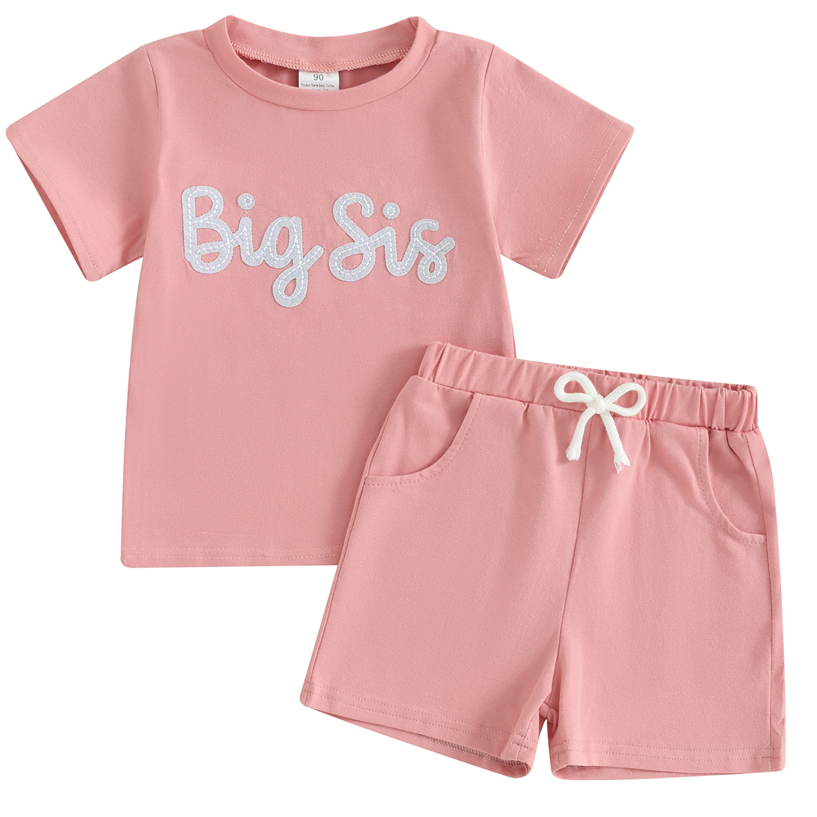 Brother Sister Matching Outfits Set Letter Embroidery T-Shirt Shorts ...