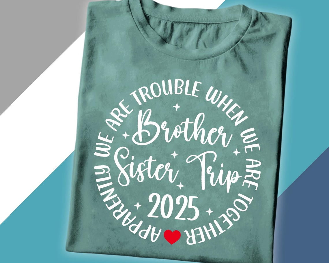 Brother Sister Trip 2025 Shirt: Matching Sibling Vacation Tee TSHIRT ...