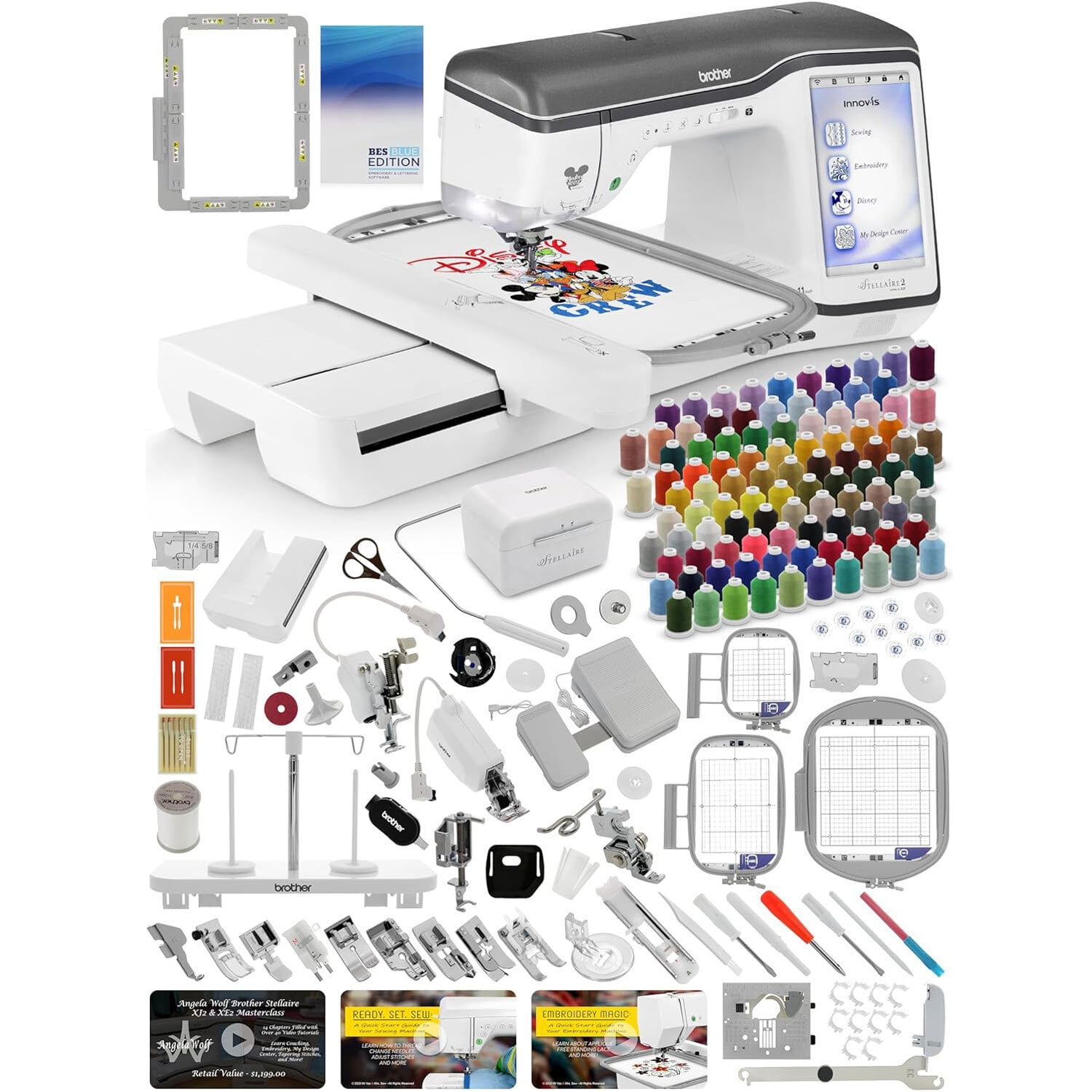 Brother Stellaire Innov-ís XJ2 Sewing and Embroidery Machine w/ 10.1 ...