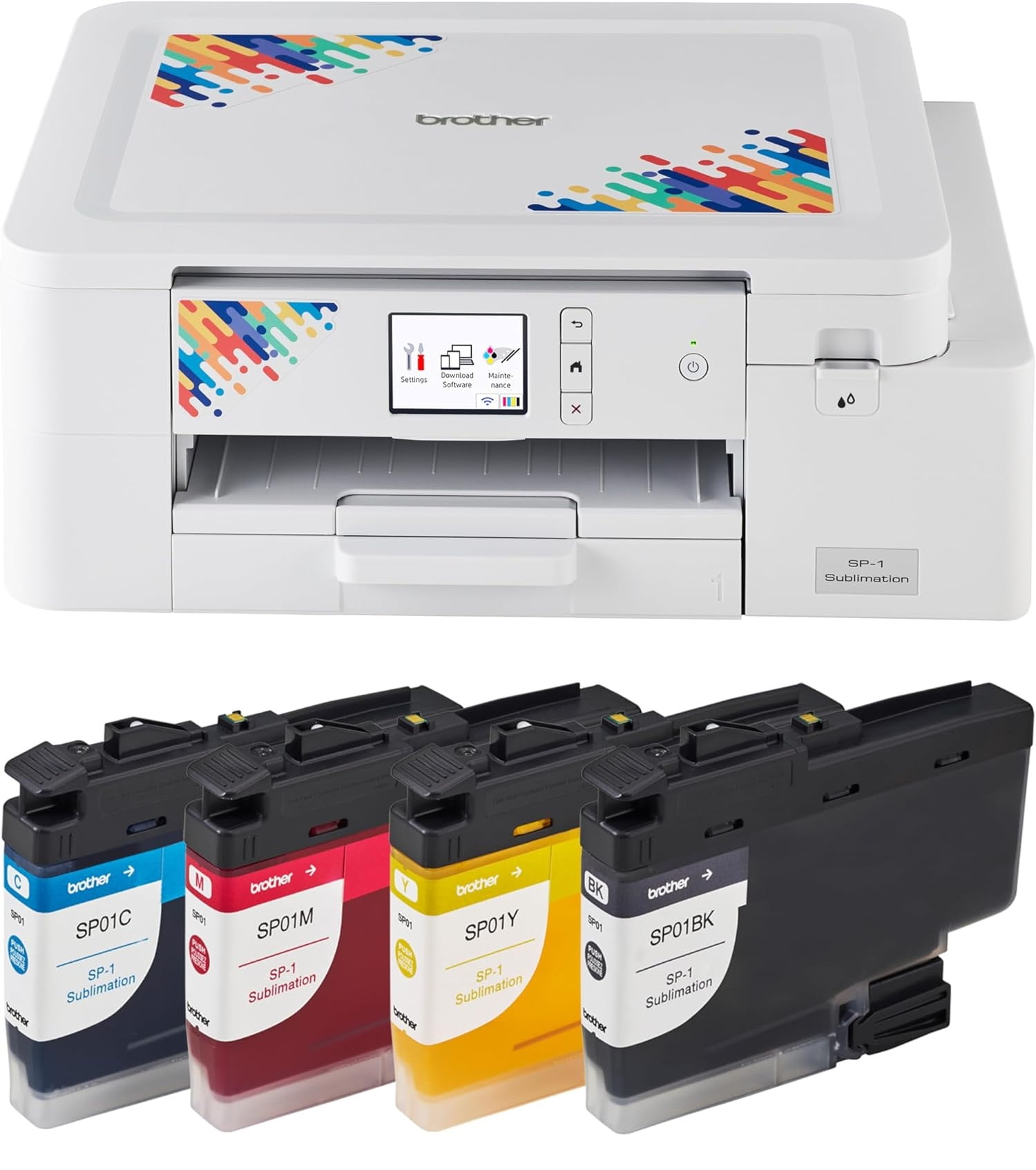Brother Sublimation Printer and 4-Color Sublimation Ink Cartridge Set ...