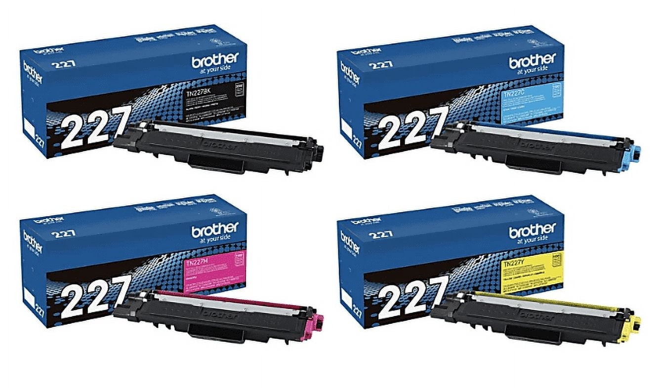 Brother TN227 Black Cyan Yellow Magenta Toner Set - 4PK (TN227BK ...