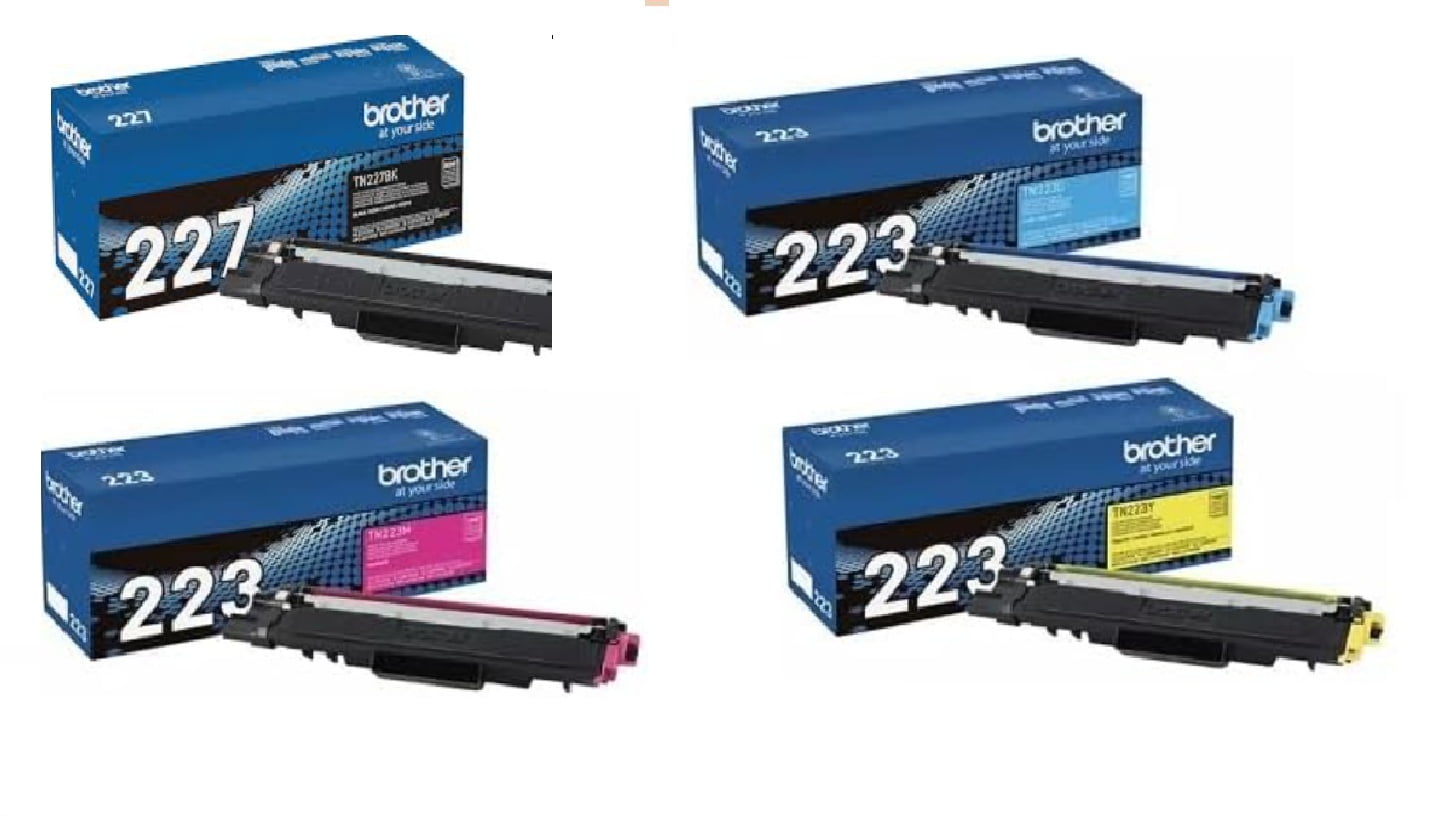 Brother TN227 TN223 4 High Yield Black With Standard Yield Color Toner ...