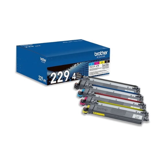 Brother TN229 Toner Cartridge Set - Black, Cyan, Yellow, Magenta - 4 ...