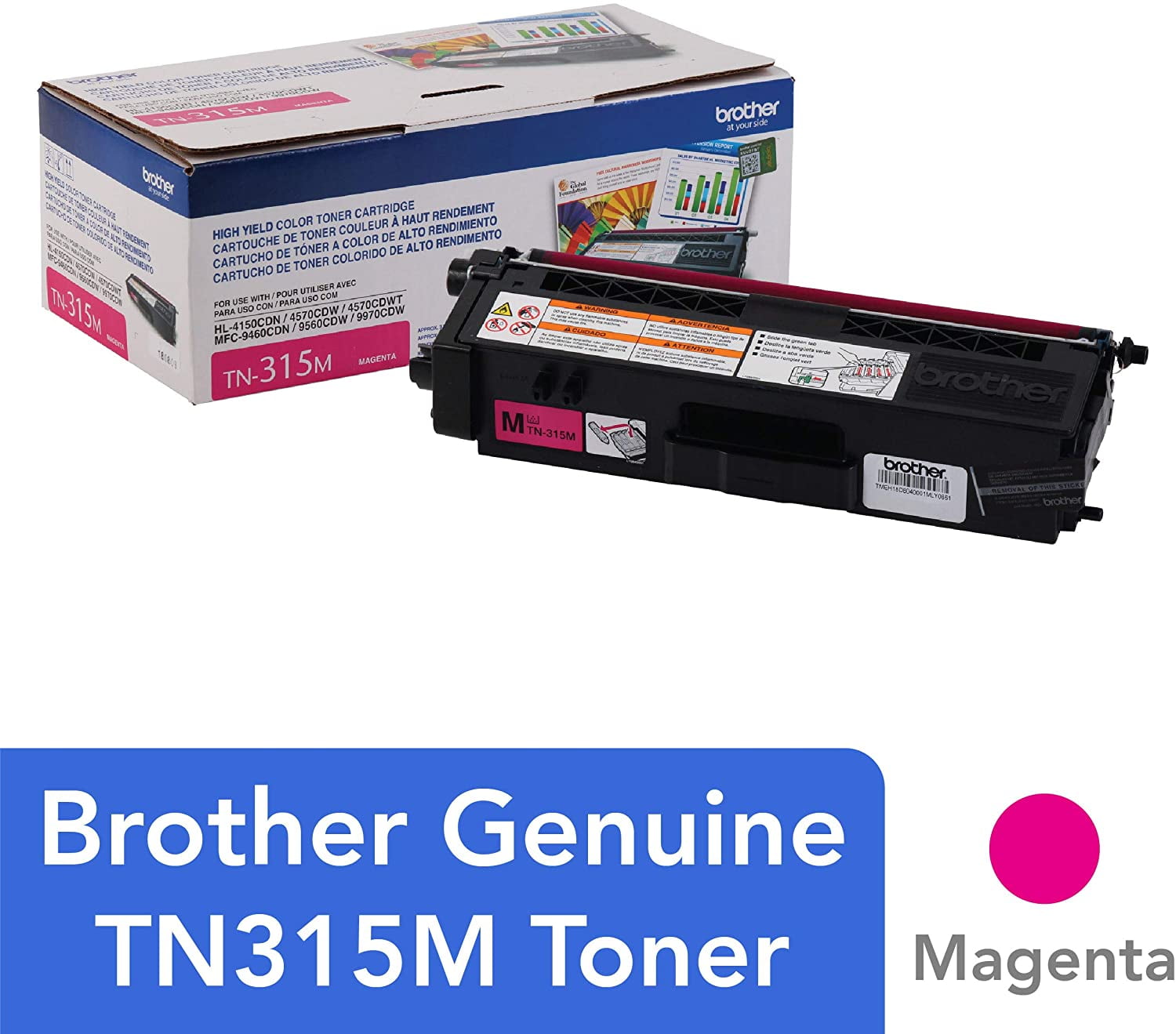Brother TN315M High-Yield Toner, Magenta - Walmart.com