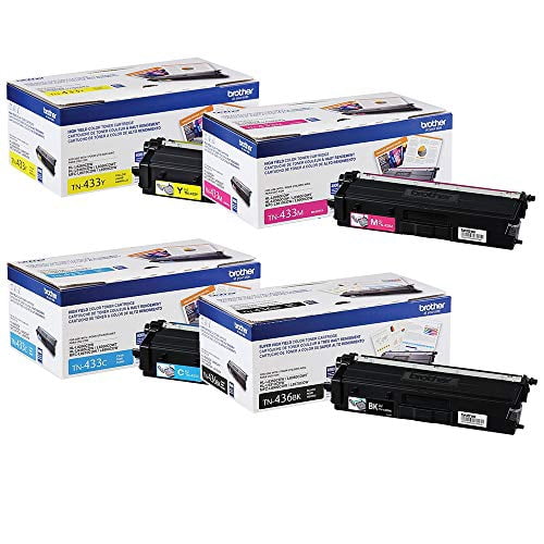 Brother TN436BK Super High Yield and TN433 (C/M/Y) High Yield Toner ...