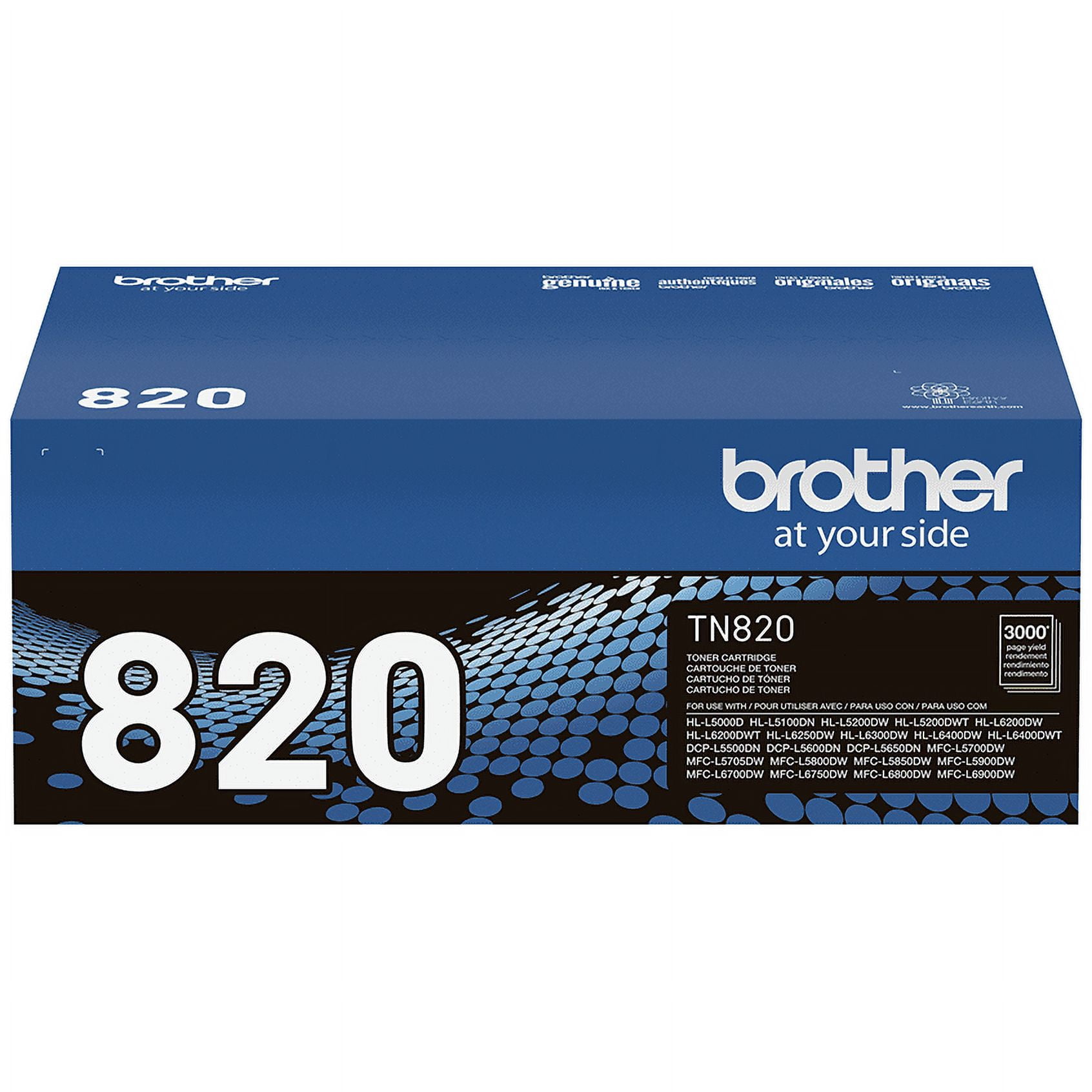 Brother TN820 Black Toner Cartridge - Walmart.com
