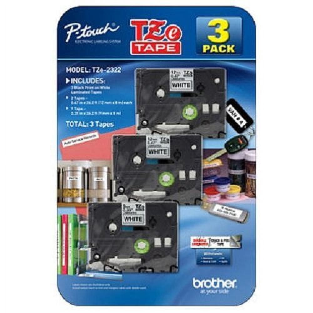Brother TZE2322 P-Touch - Label Tape Assorted Pack - (2) TZe231 & (1 ...