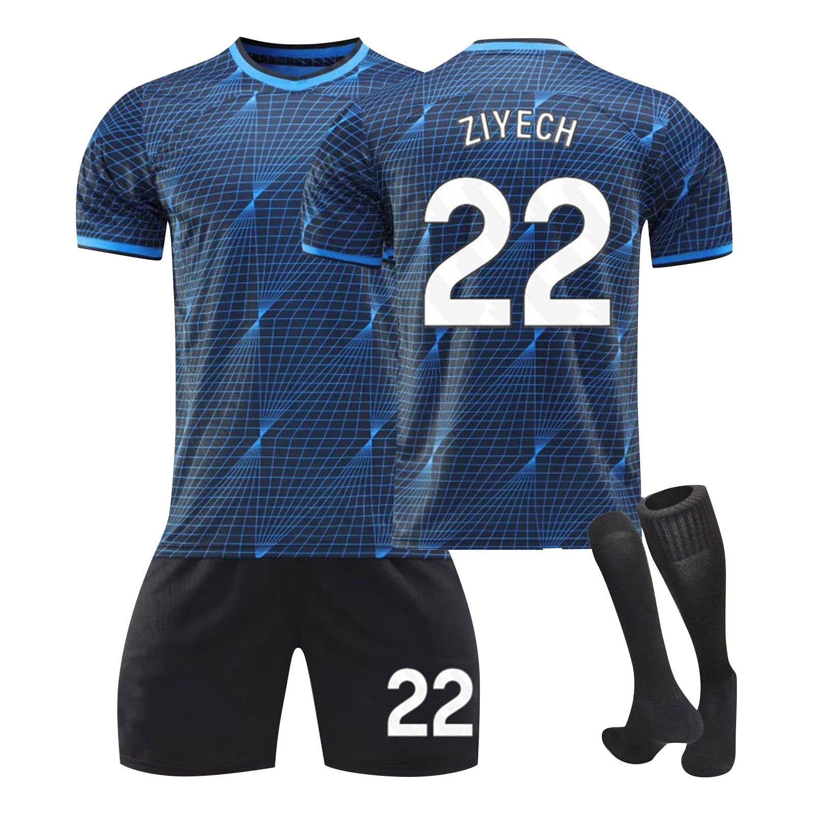 Brother Teddy 23-24 Chelsea Away Jerseys 3 Piece, New Season #22 ZIYECH ...