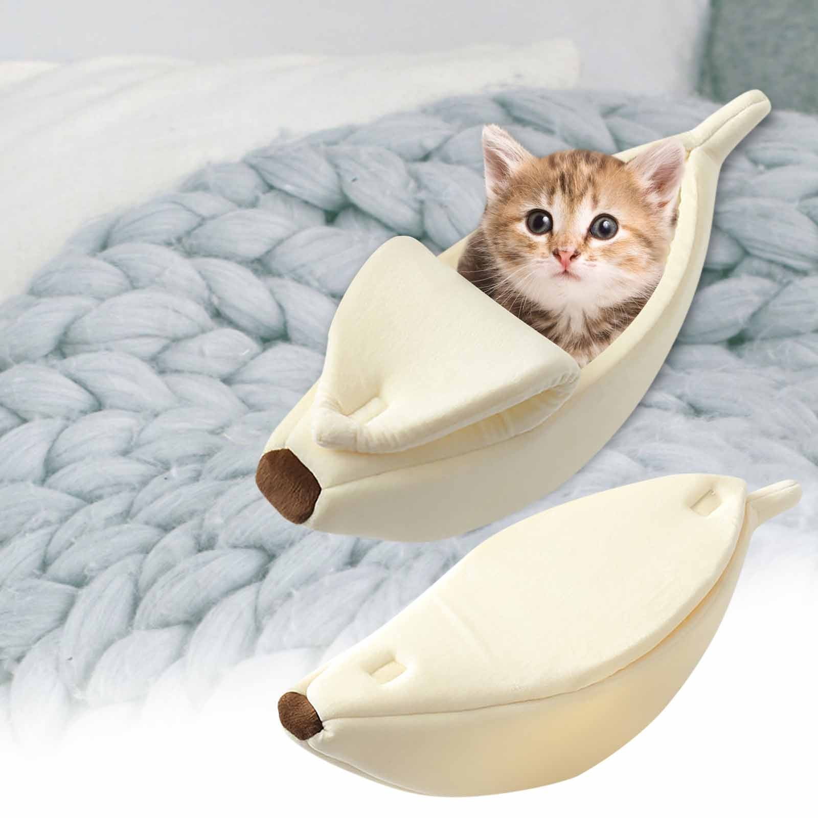 Brother Teddy Pet Cat Dog Houses for Indoor,Cute Banana Cat Bed House ...