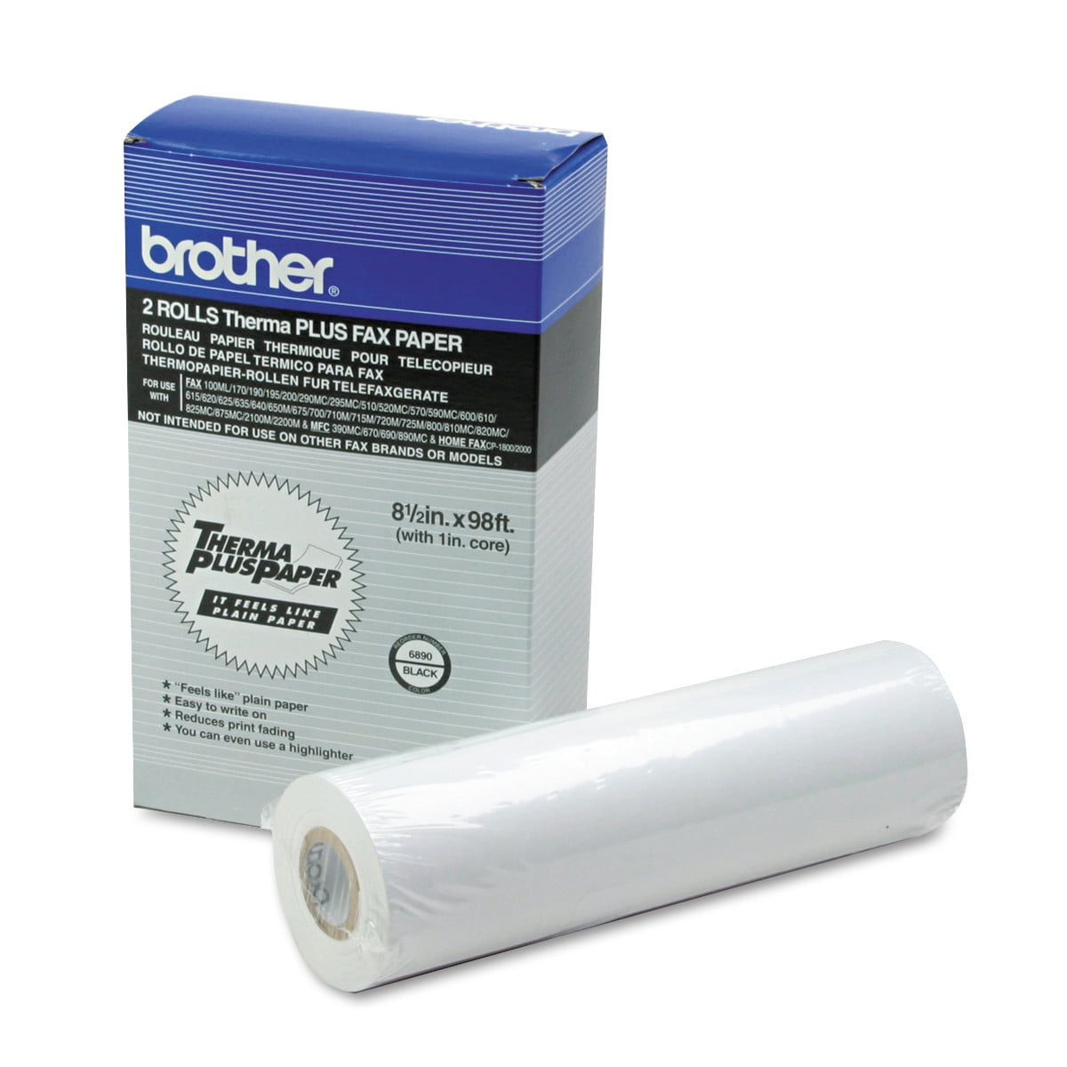 Brother 6890 ThermaPlus Paper Roll, 98\' Roll, 2pk - Walmart.com