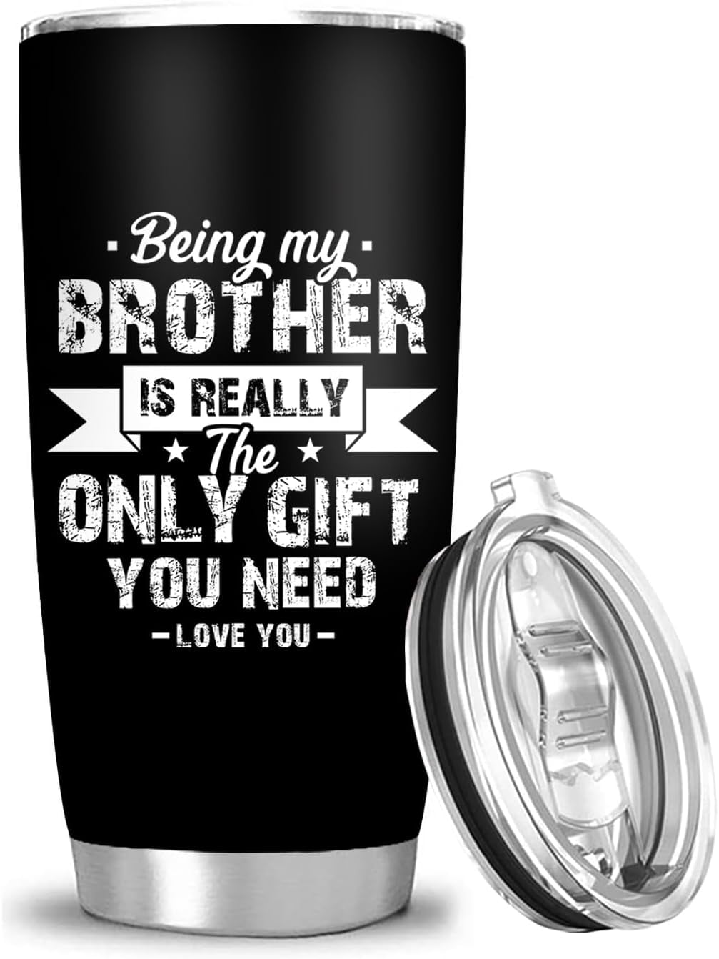 Brother Tumbler 20 oz with Lid, Gifts for Brother from Sisters ...