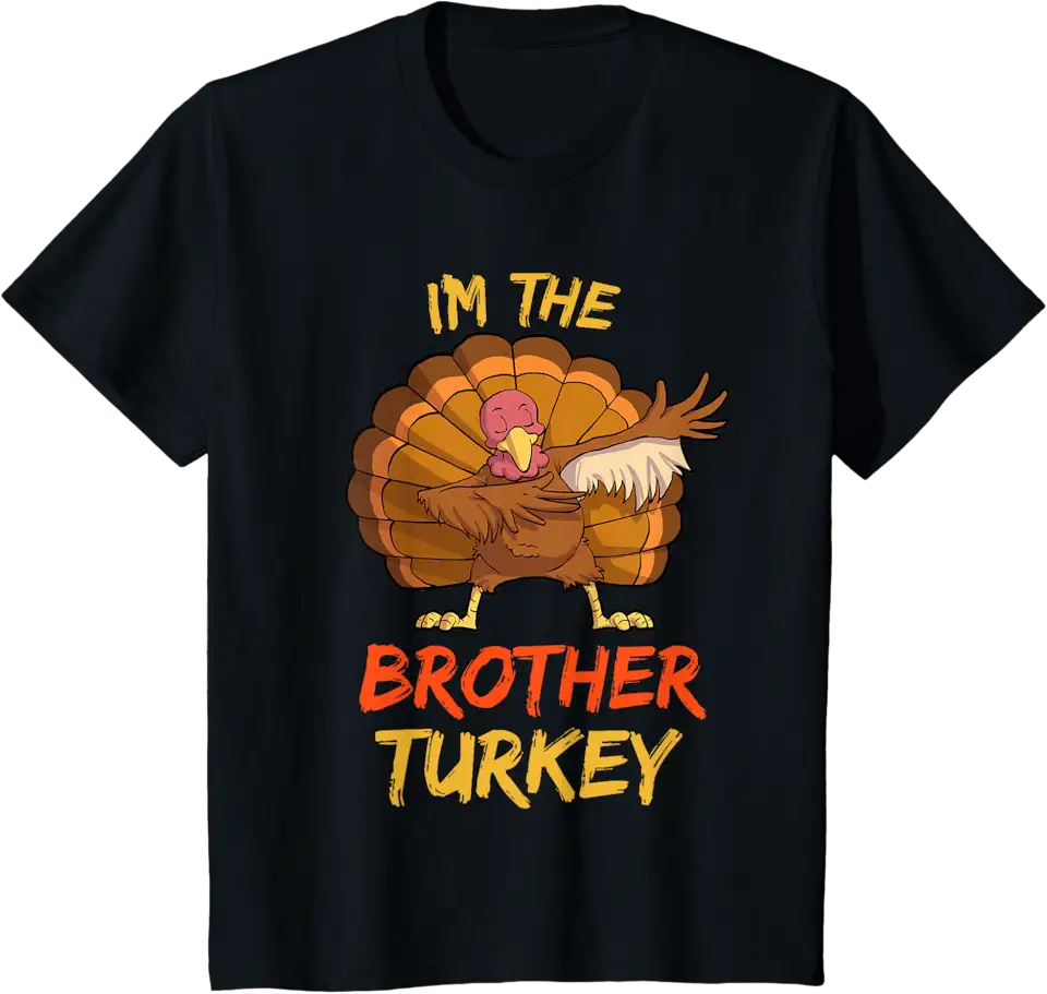 Brother Turkey Matching Family Group Thanksgiving Party PJ T-Shirt ...