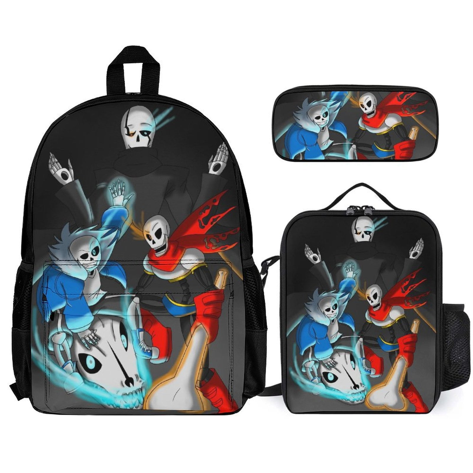 Brother Undertale Sans Papyrus Schoolbag 3-Pieces Set With Pencil Case ...