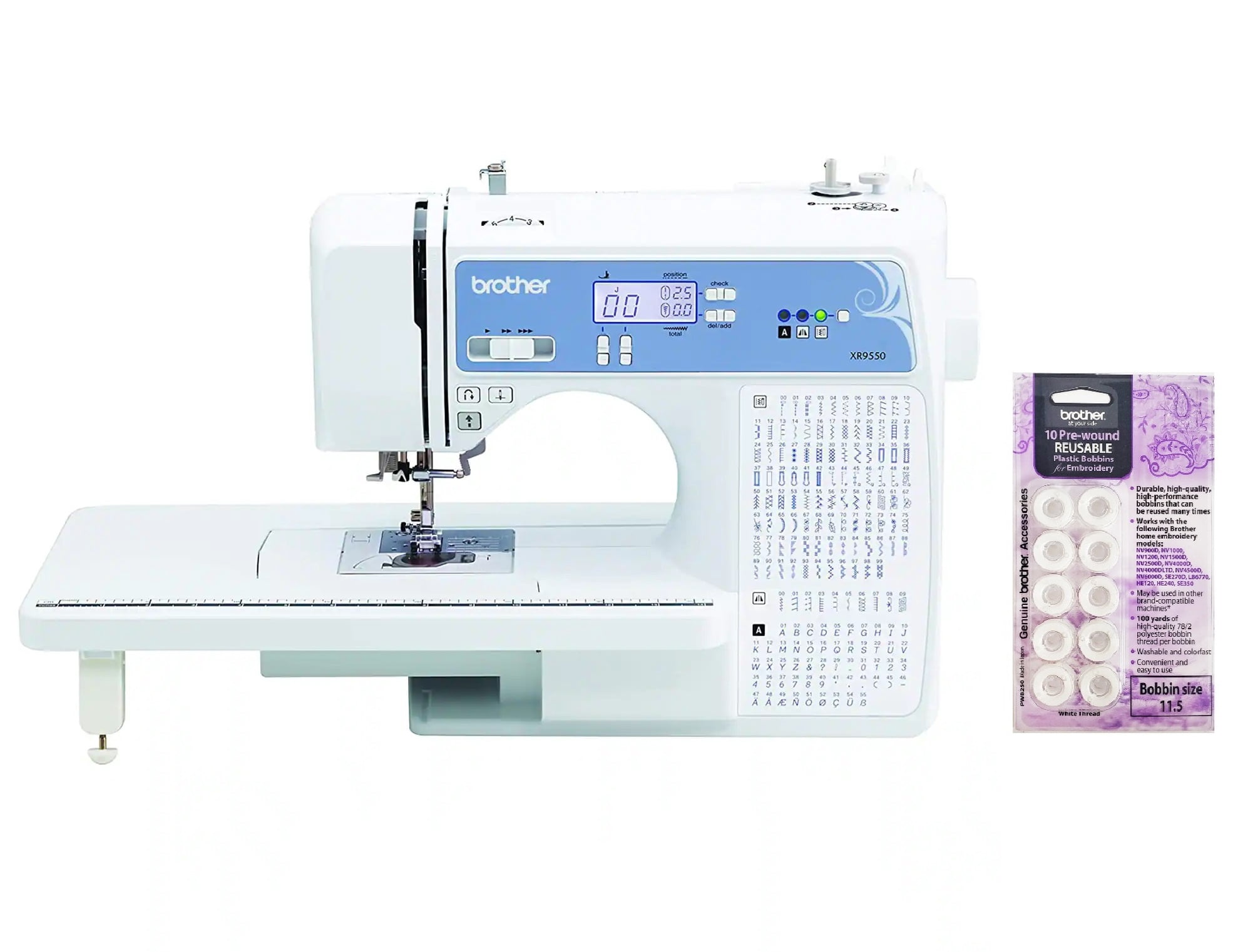 Brother XR9550 Computerized Sewing and Quilting Machine, 165 Built-in ...