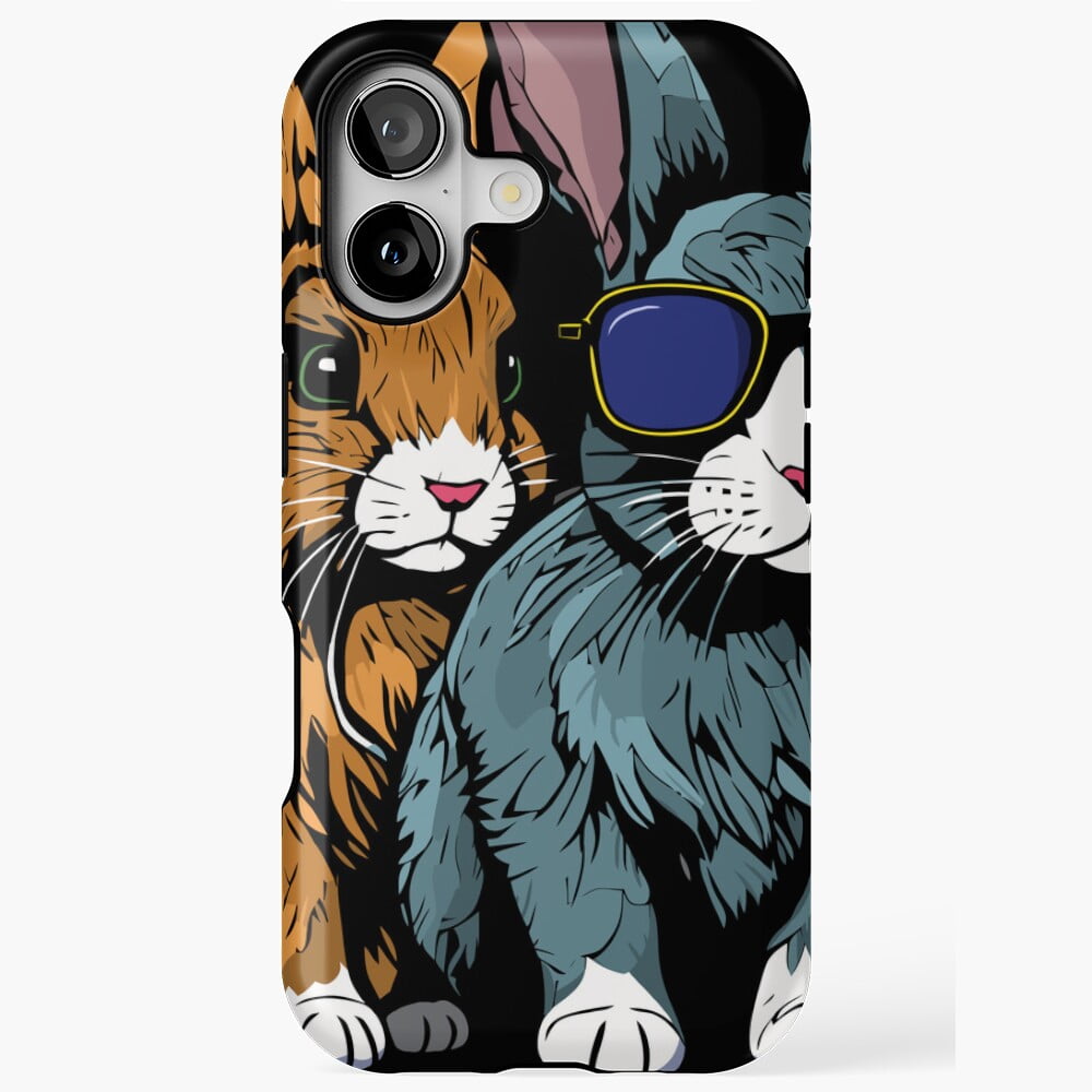 Brother and Sister Bunny Sweet Moment Art iPhone Case 17 through 11 Pro ...