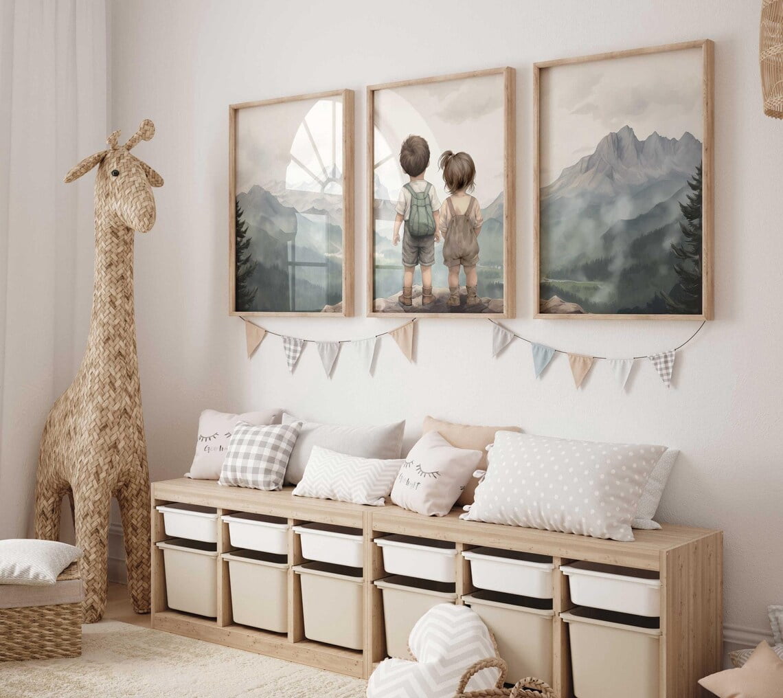 Brother and Sister Nursery Decor Sibling Wall Decor Shared Sibling Room ...