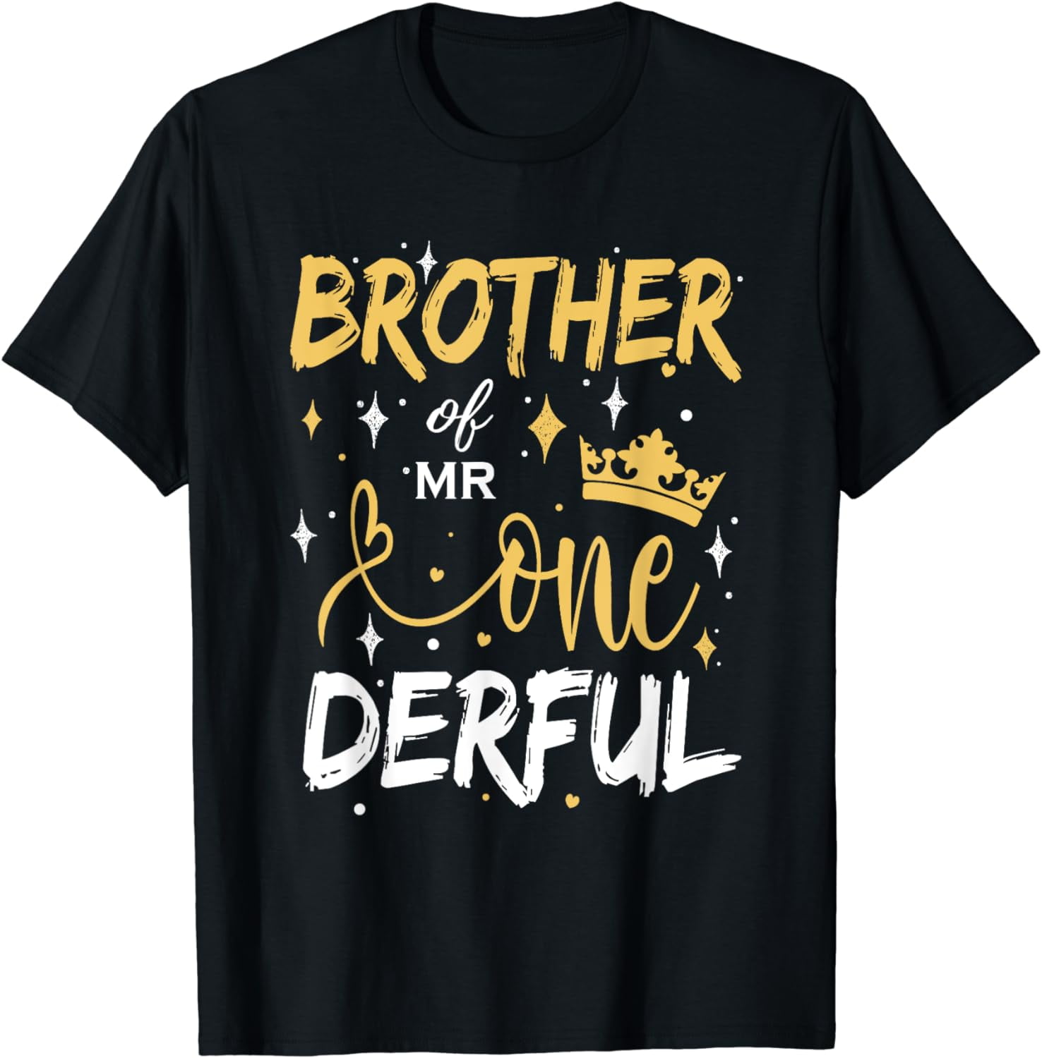 Brother of Mr Onederful 1st Birthday One-Derful Matching T-Shirt ...