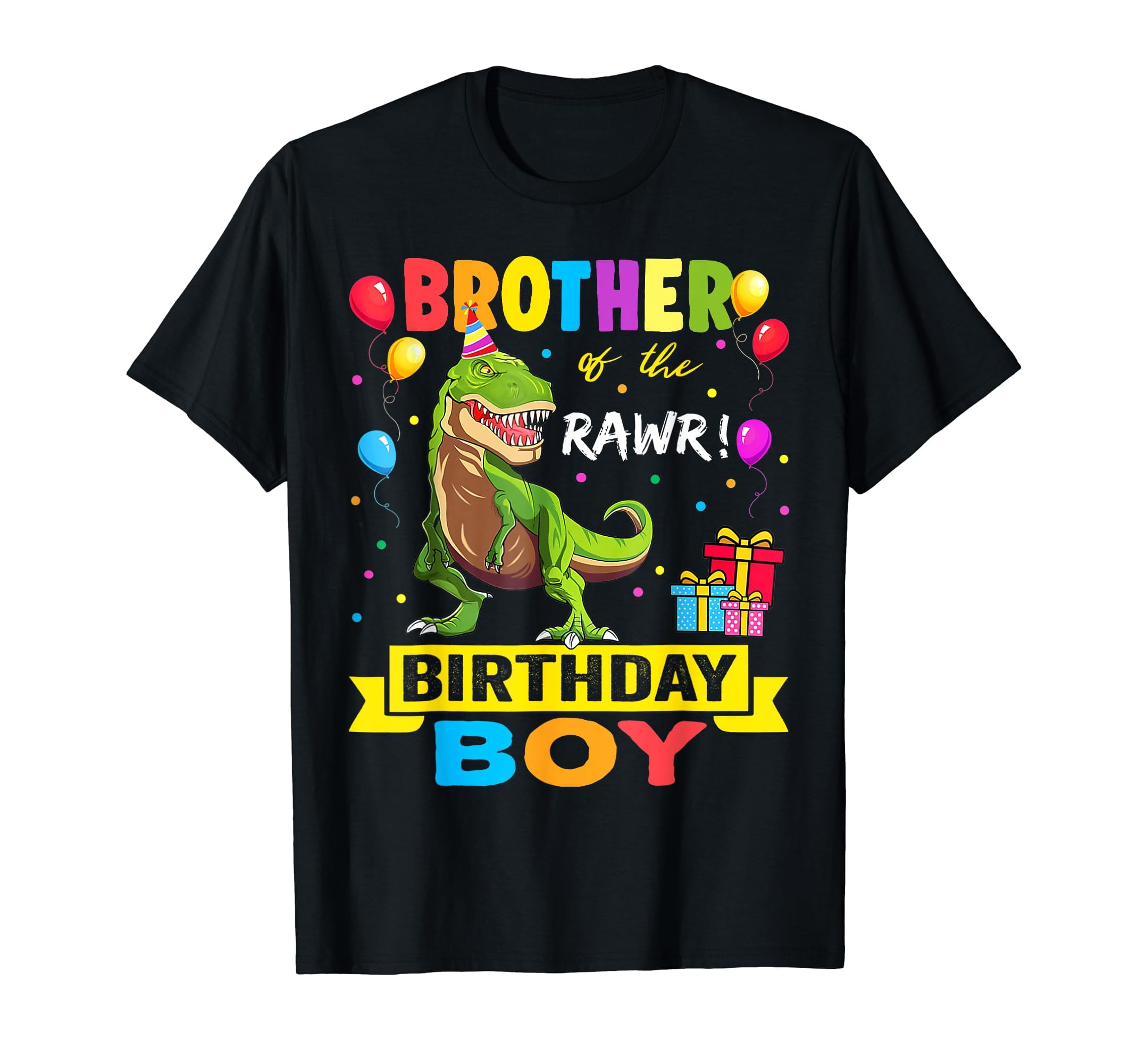 Brother of the Birthday Boy T-Rex RAWR Dinosaur Birthday boy T-Shirt - Walmart.com