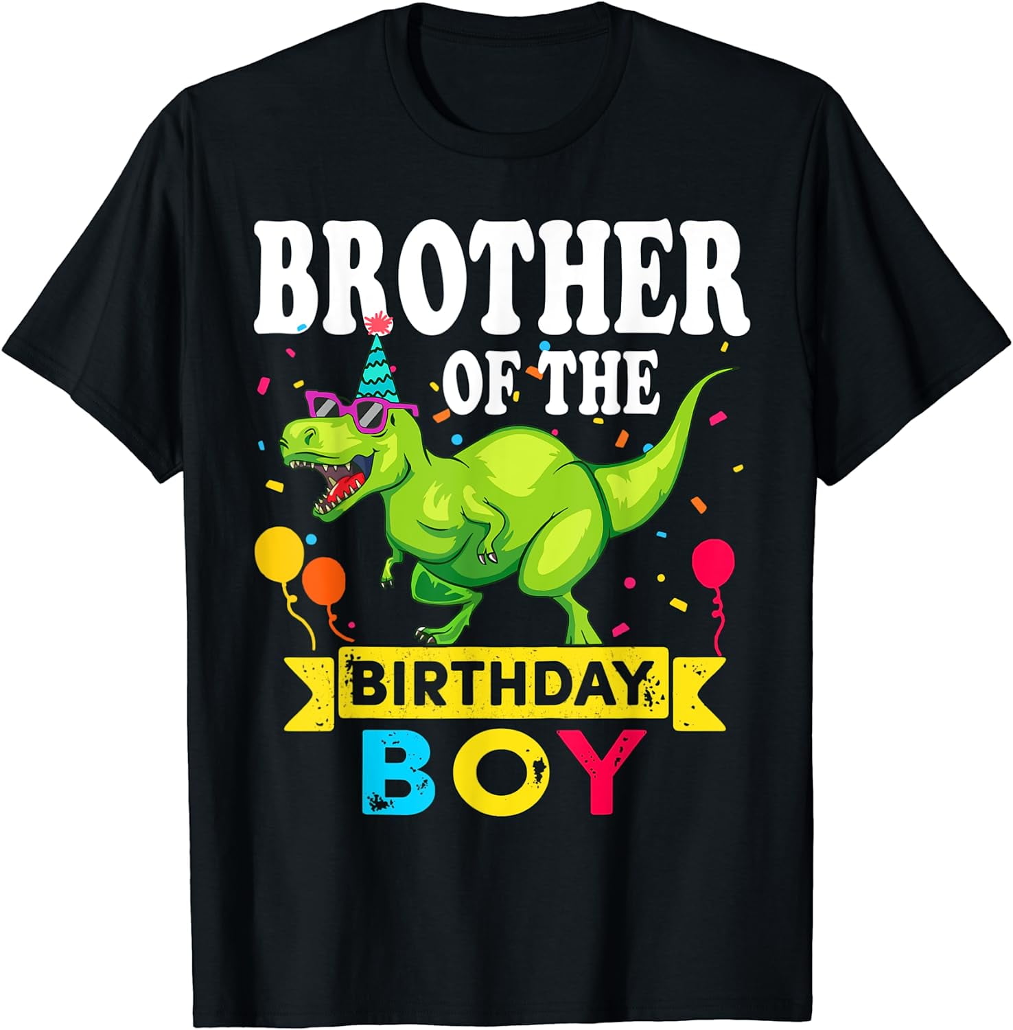 Brother of the Birthday Boy T-Rex RAWR Dinosaur Birthday boy T-Shirt - Walmart.com