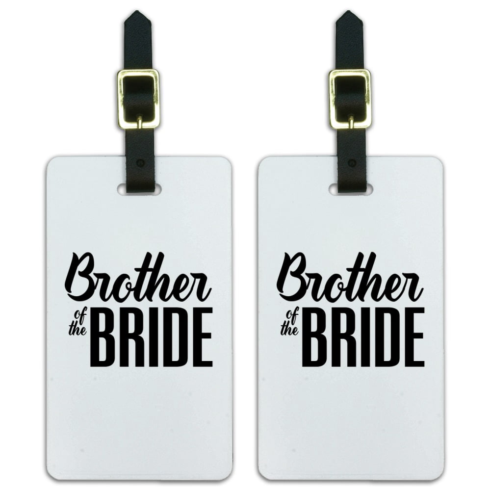 Brother of the Bride Wedding Luggage ID Tags Suitcase Carry-On Cards ...