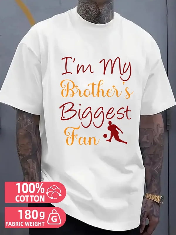Brother's Fan Tee for men white 180G 100% Cotton Regular fit,casual ...
