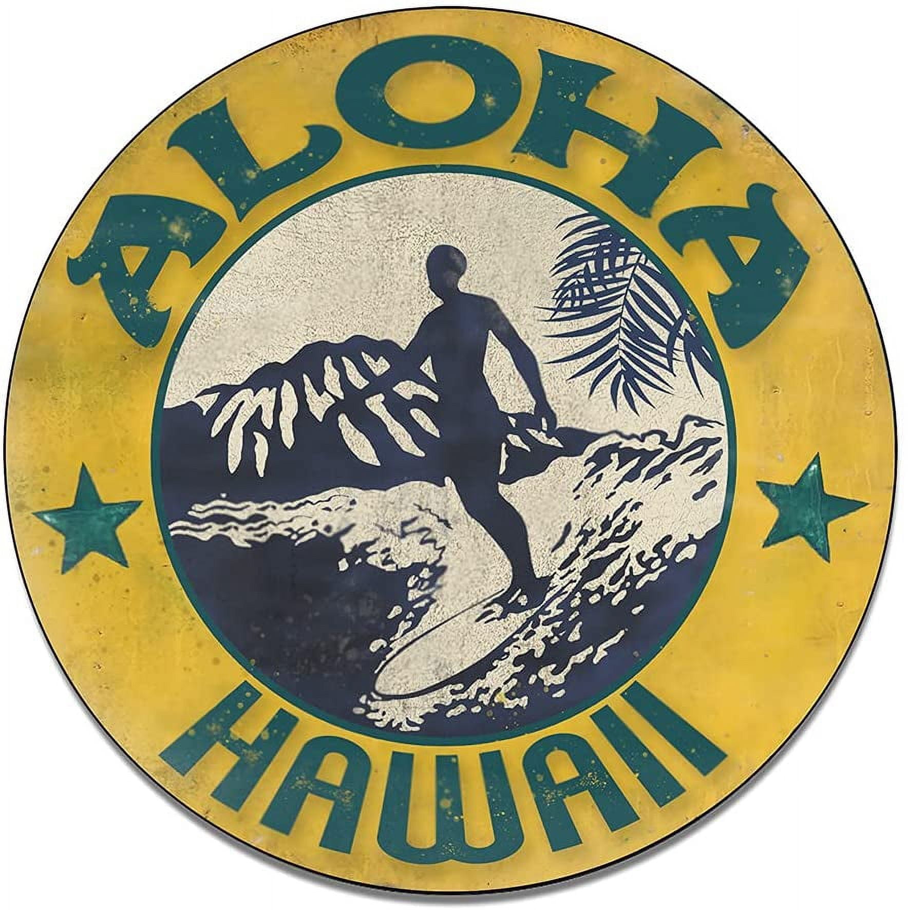 Brotherhood Aloha Hawaii Surfer Diamond Head Vintage Design Garage Sign ...