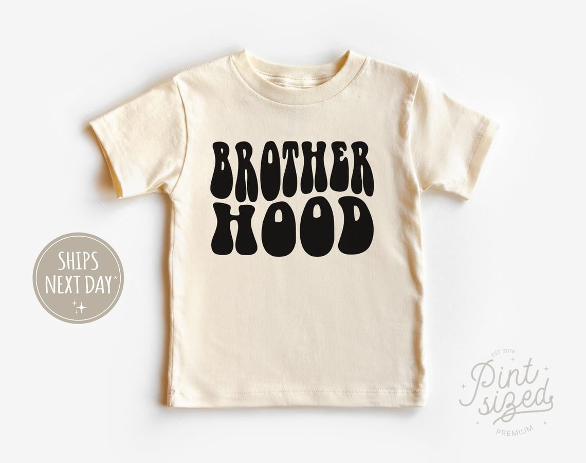 Brotherhood Toddler Shirt - Retro Sibling Kids Tee - Boys Brother ...