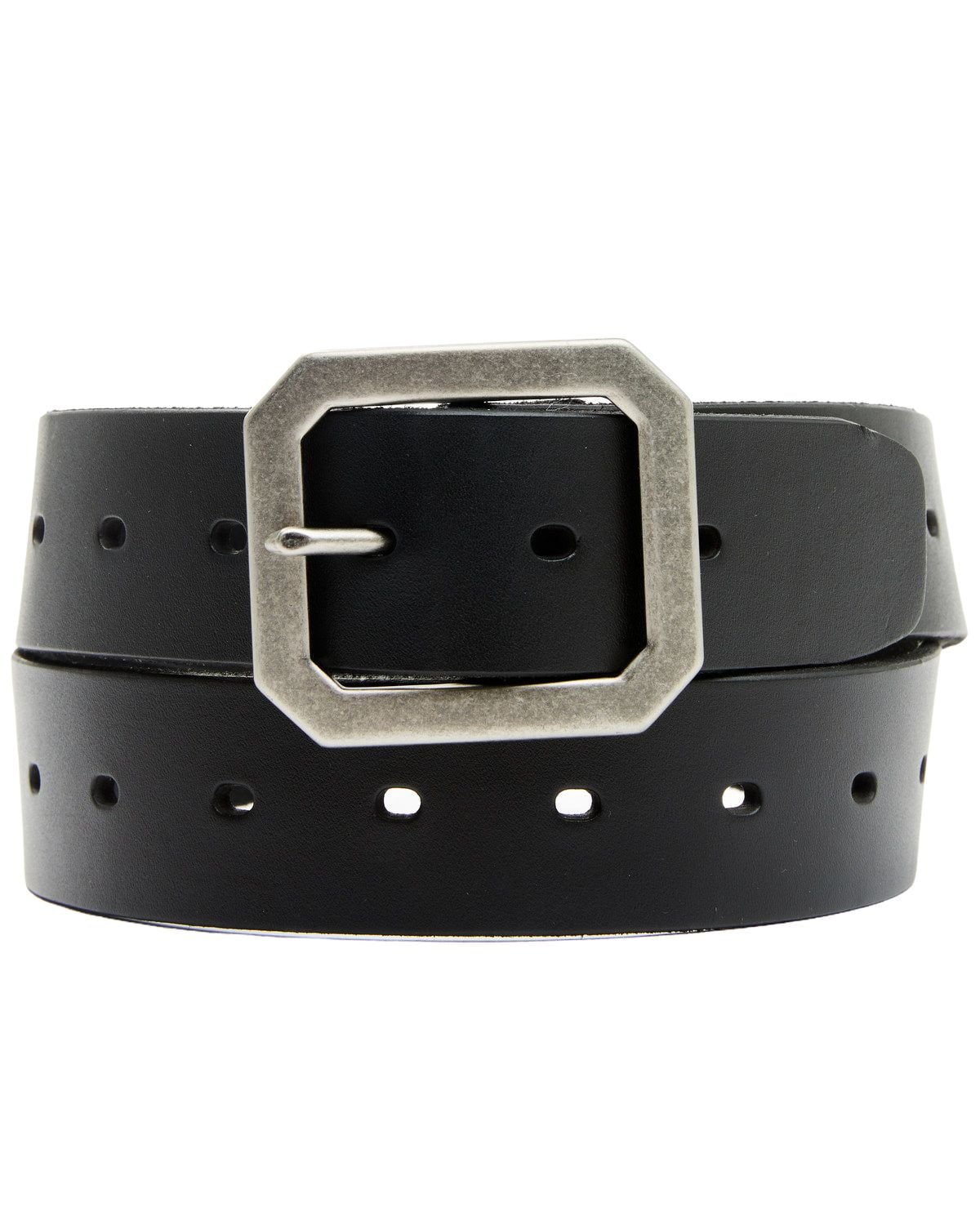Brothers And Sons Men's Coleman Perforated Smooth Leather Basic Belt ...