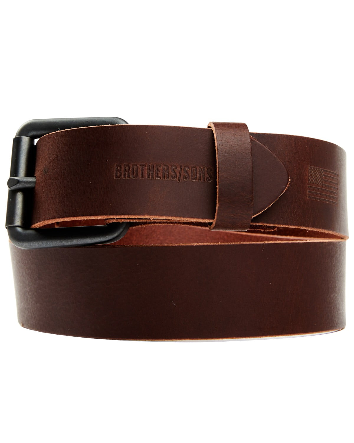 Brothers And Sons Men's Miles City Leather Belt Brown 44 - Walmart.com