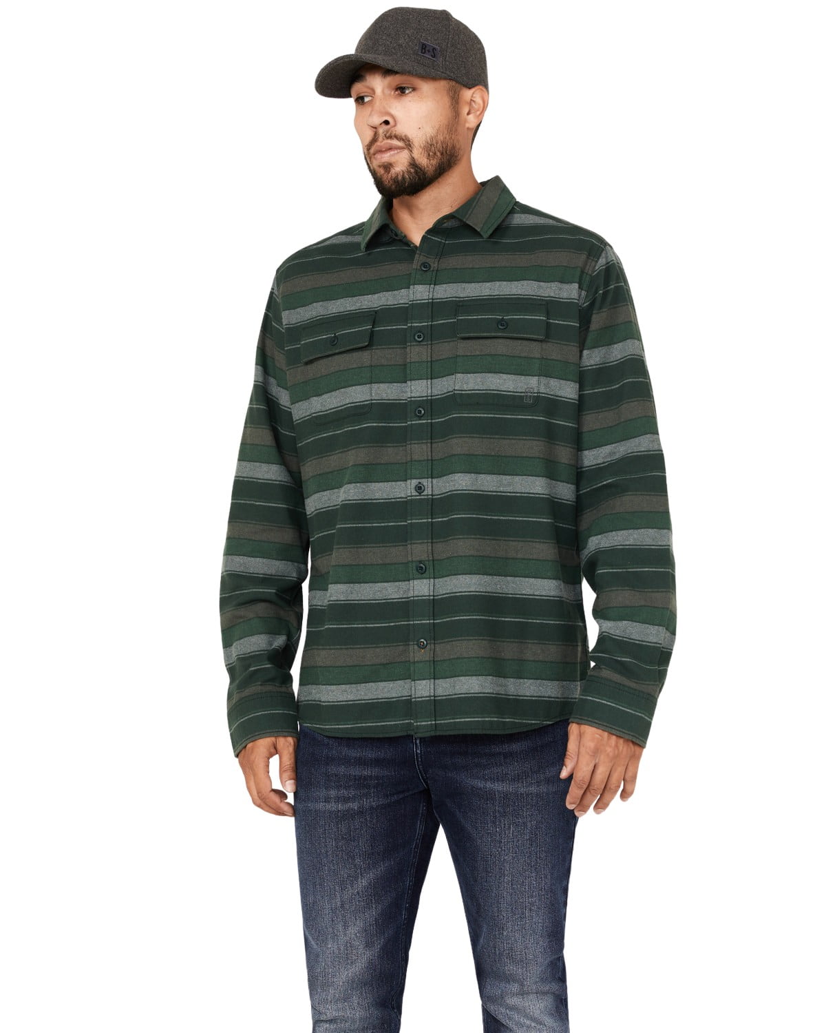 Brothers And Sons Men's Novelty Striped Long Sleeve Button Down Western ...