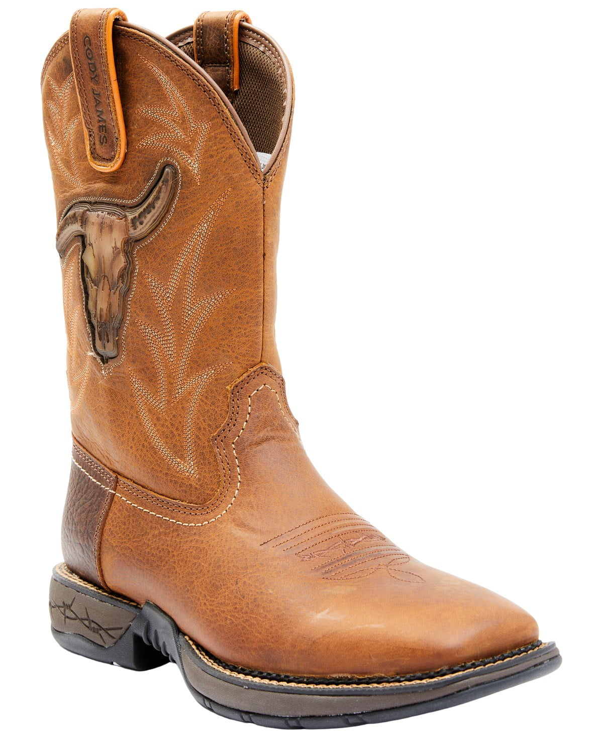 Brothers And Sons Men's Skull Western Performance Boot Broad Square Toe ...