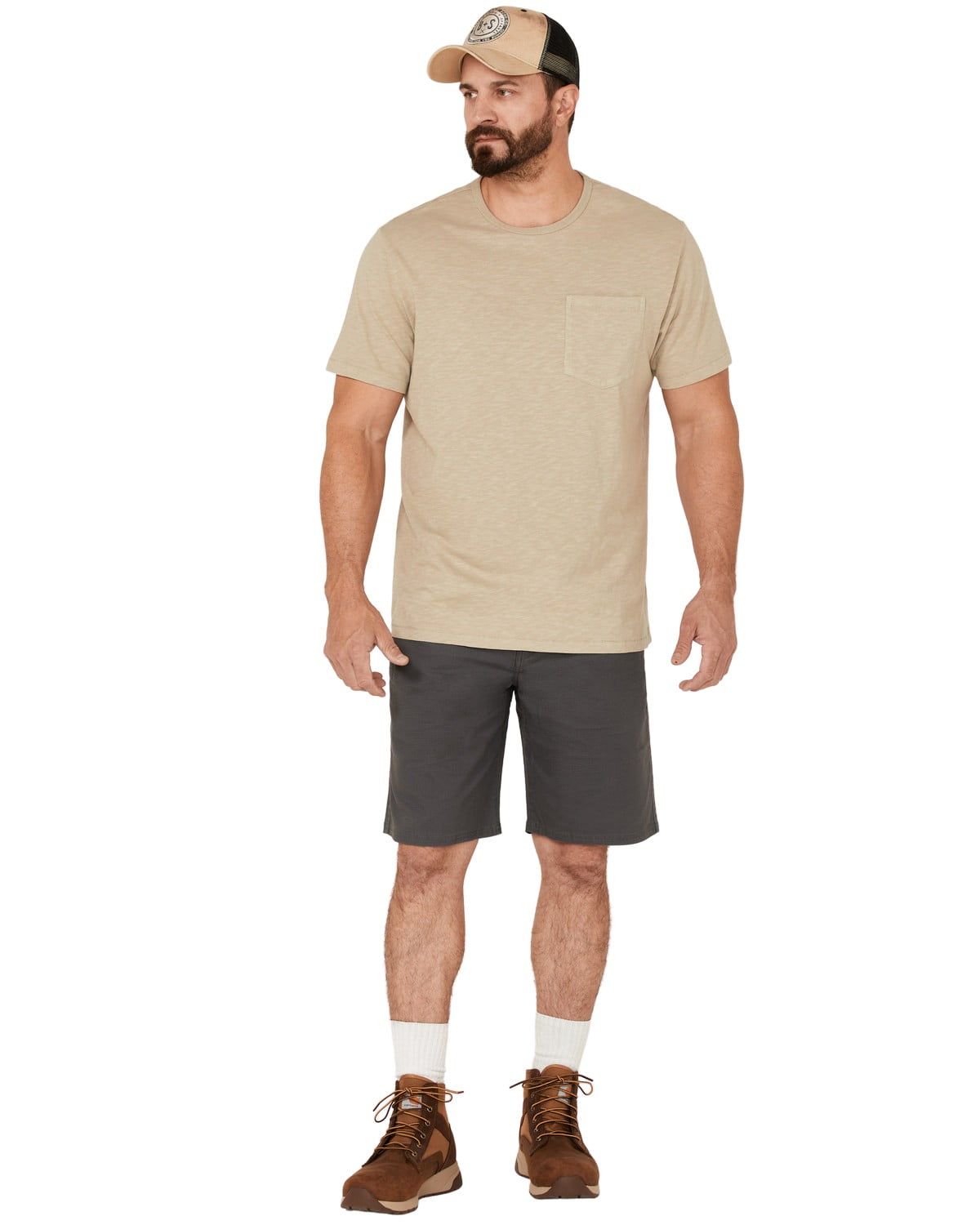 Brothers And Sons Men's Weathered Ripstop Stretch Slim Shorts Charcoal ...