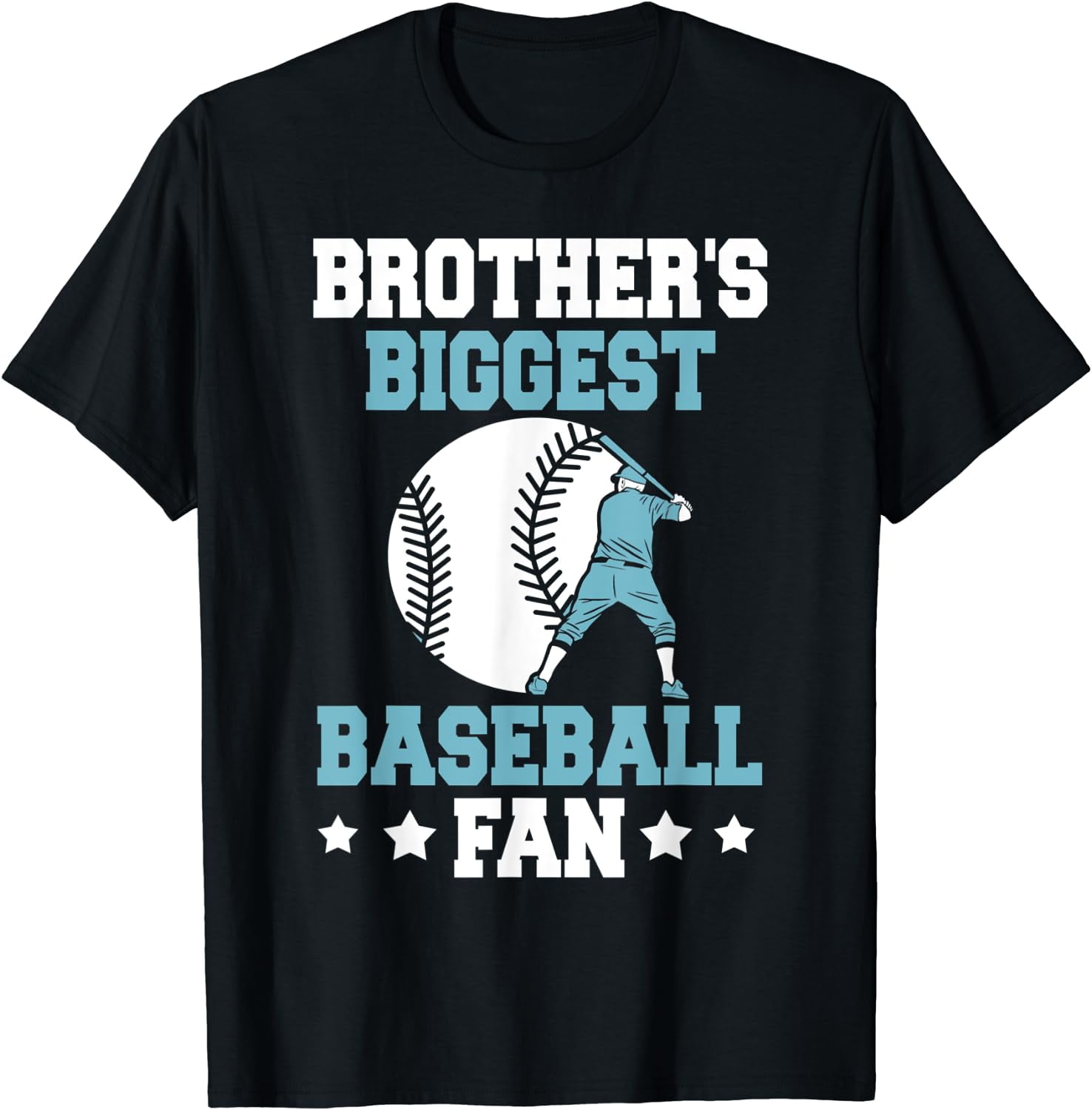 Brothers Biggest Baseball Fan Softball Player Themed T-Shirt - Walmart.com