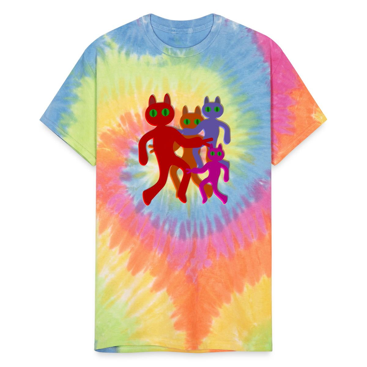 Brothers Cats Unisex Tie Dye T-Shirt - Walmart.com