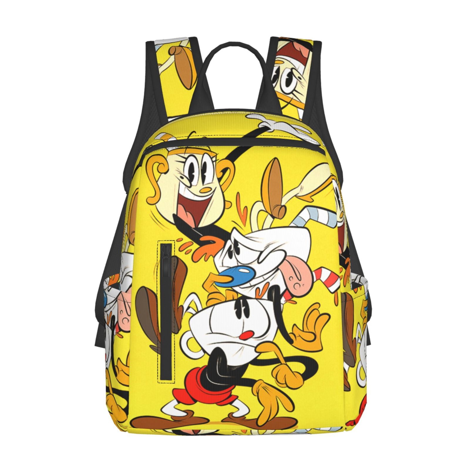 Brothers Cuphead Mugman Backpack Student School Bag Bookbag Satchel ...