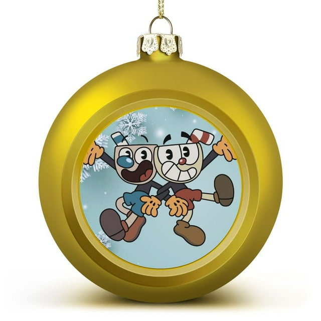 Brothers Cuphead Mugman Christmas Balls Sparkling Christmas Tree