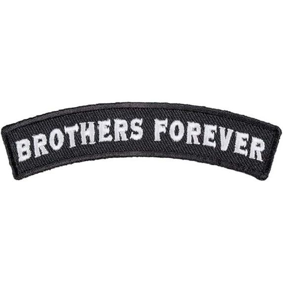 Brothers Forever Black & White Rocker Patch, Small Size - Walmart.com