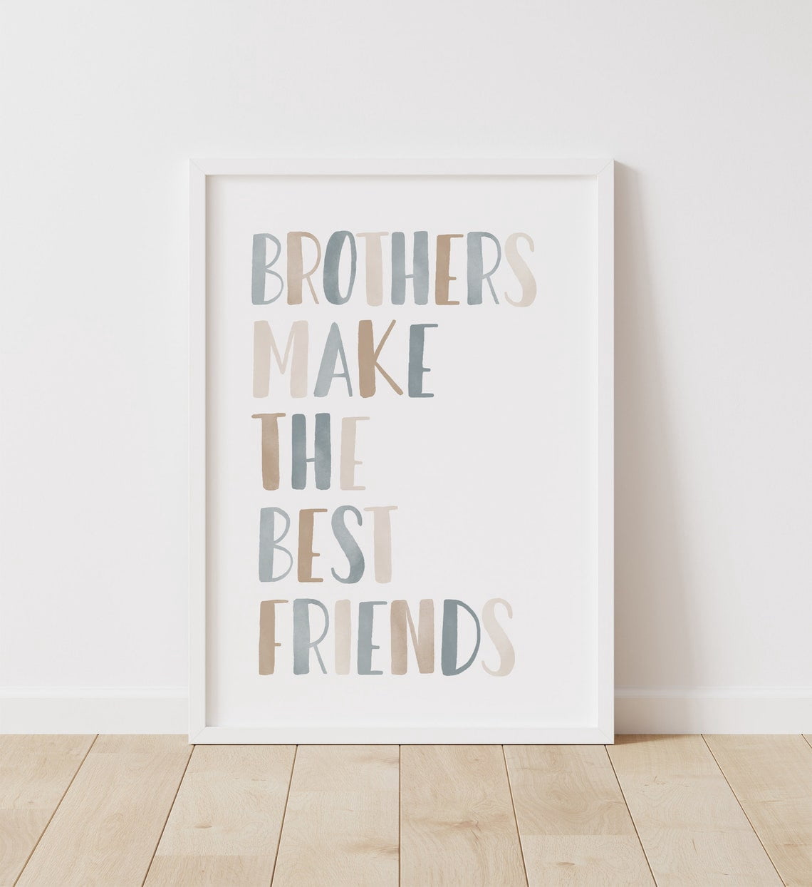 Brothers Make The Best Friends Poster Nursery Wall Art Boys Room Decor ...