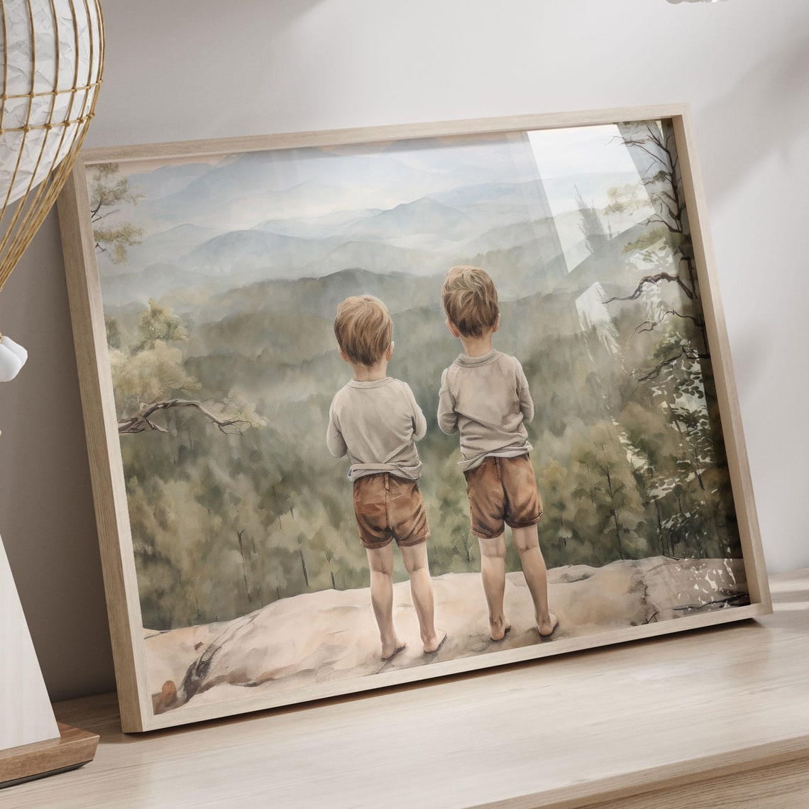 Brothers Print, Boy Adventure Nursery, Little Boys Room Decor, Brothers ...