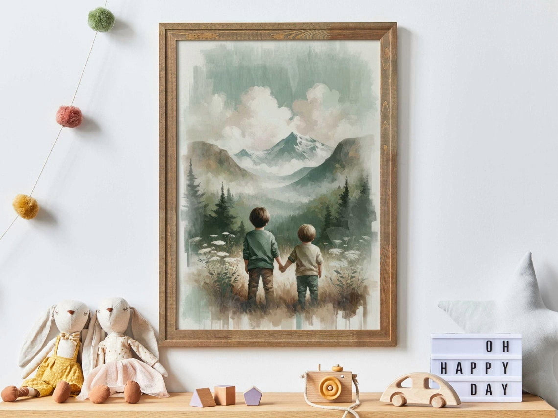 Brothers Room Print Boys Adventure Art Boys Room Wall Art Nature Wall ...